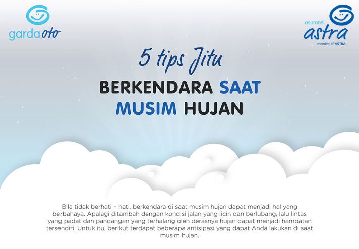 INFOGRAFIK : 5 TIPS JITU BERKENDARA SAAT MUSIM HUJAN